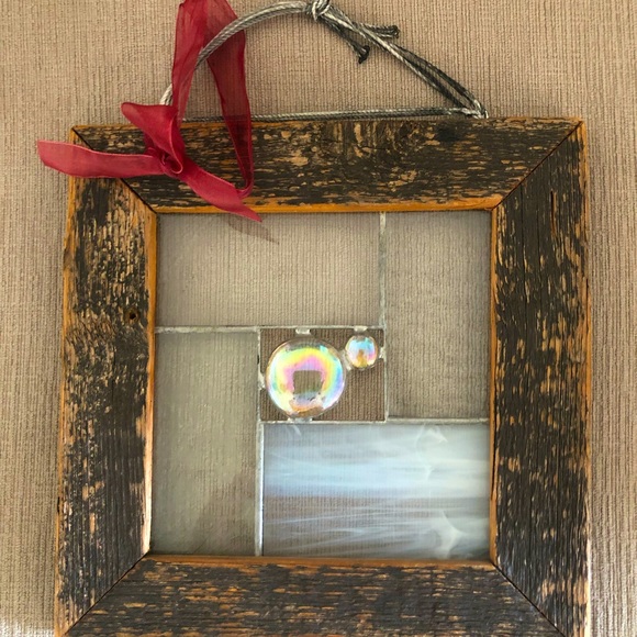 Accents | Vintage Leaded Glass Square Wall Decor | Poshmark